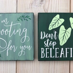 Rustic Plant Themed Mini Signs, Rustic Farmhouse Decor, Indoor Garden ...