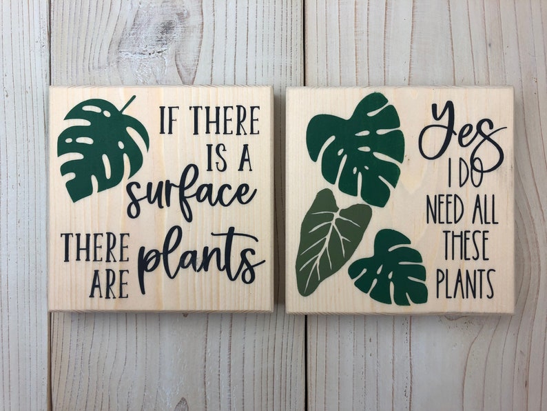 Rustic Plant Themed Mini Signs Rustic Farmhouse Decor Indoor - Etsy