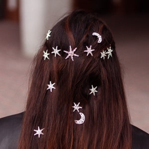 Set of 4 Crystal Star Hair Pins | Celestial Hair Accessory | Celestial ...