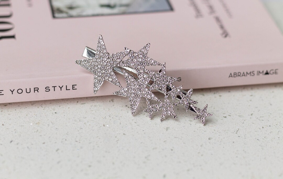 Cluster Rhinestone Star Hair Clips Celestial Hair Accessories Celestial ...