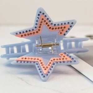 Rhinestone Star Hair Claw Clip | Star Hair Accessory | Cellulose ...