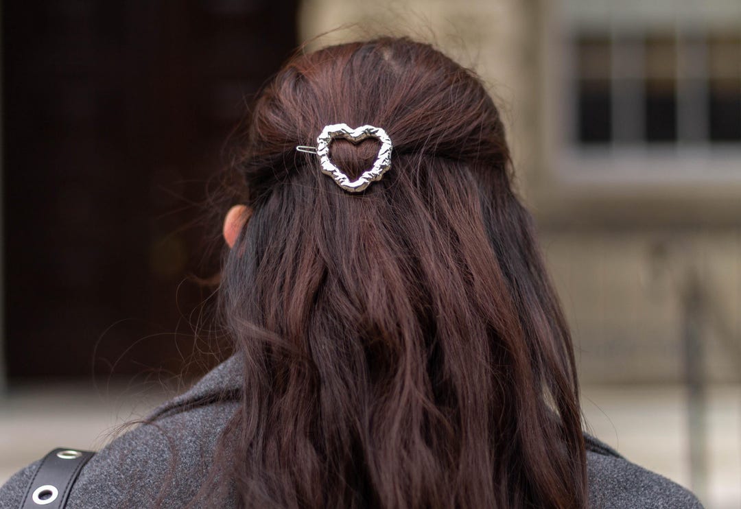 Irregular Metal Heart Hair Pin | Heart Hair Accessories | Vintage Hair ...