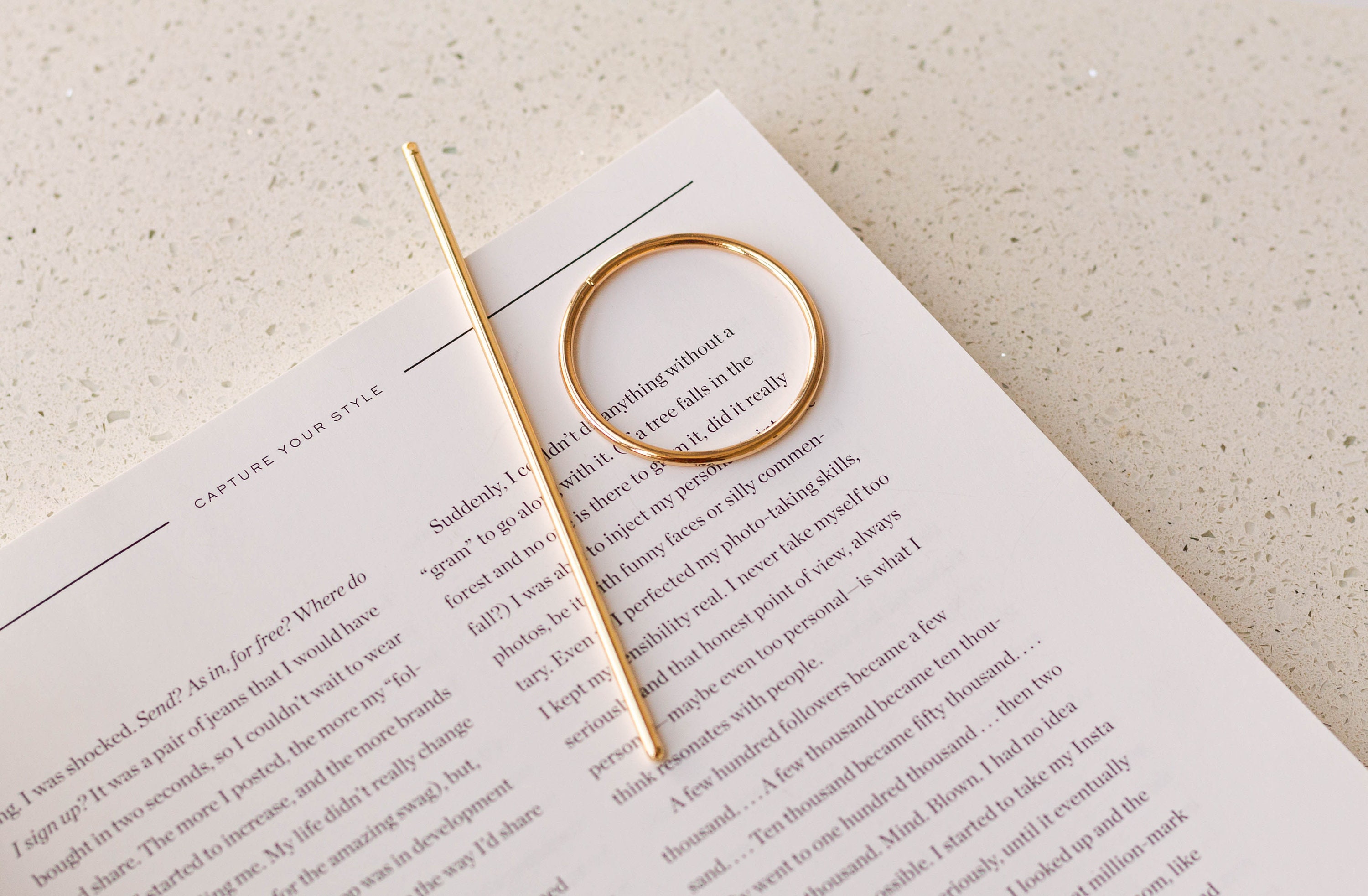 Gold and Silver Minimal Circle Hair Slide | Silver Circle Hair Pin ...