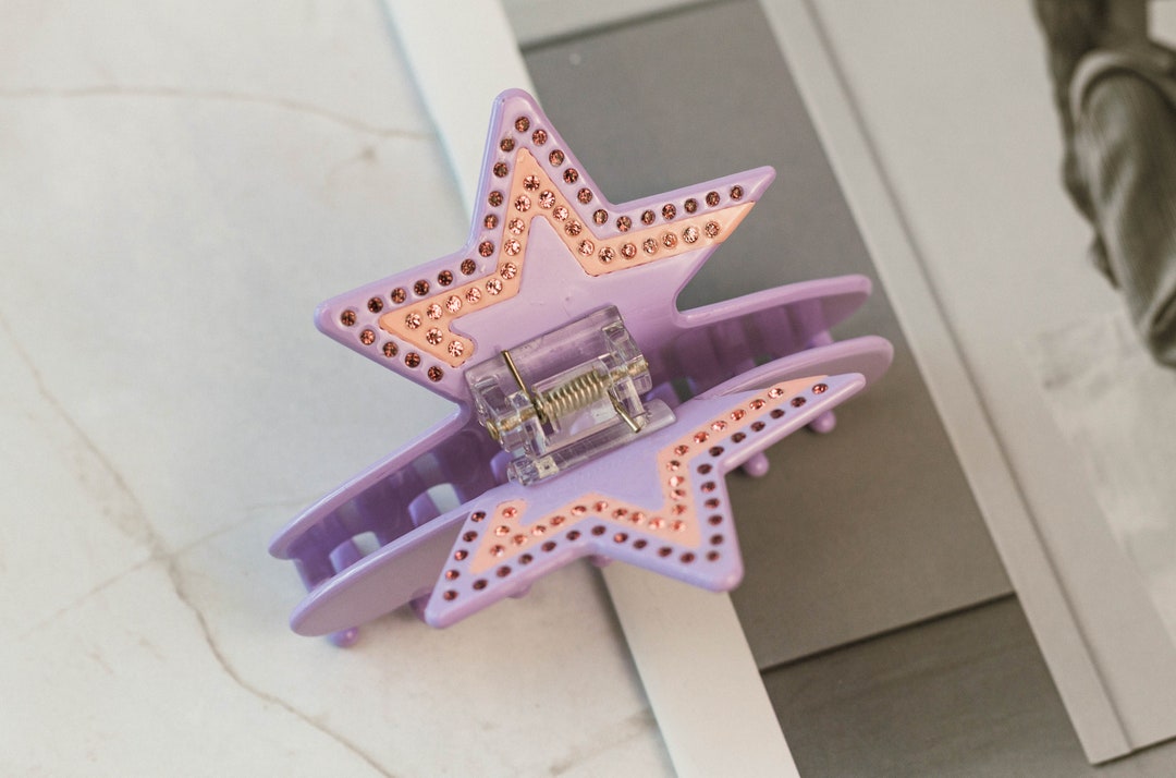 Rhinestone Star Hair Claw Clip | Star Hair Accessory | Cellulose ...