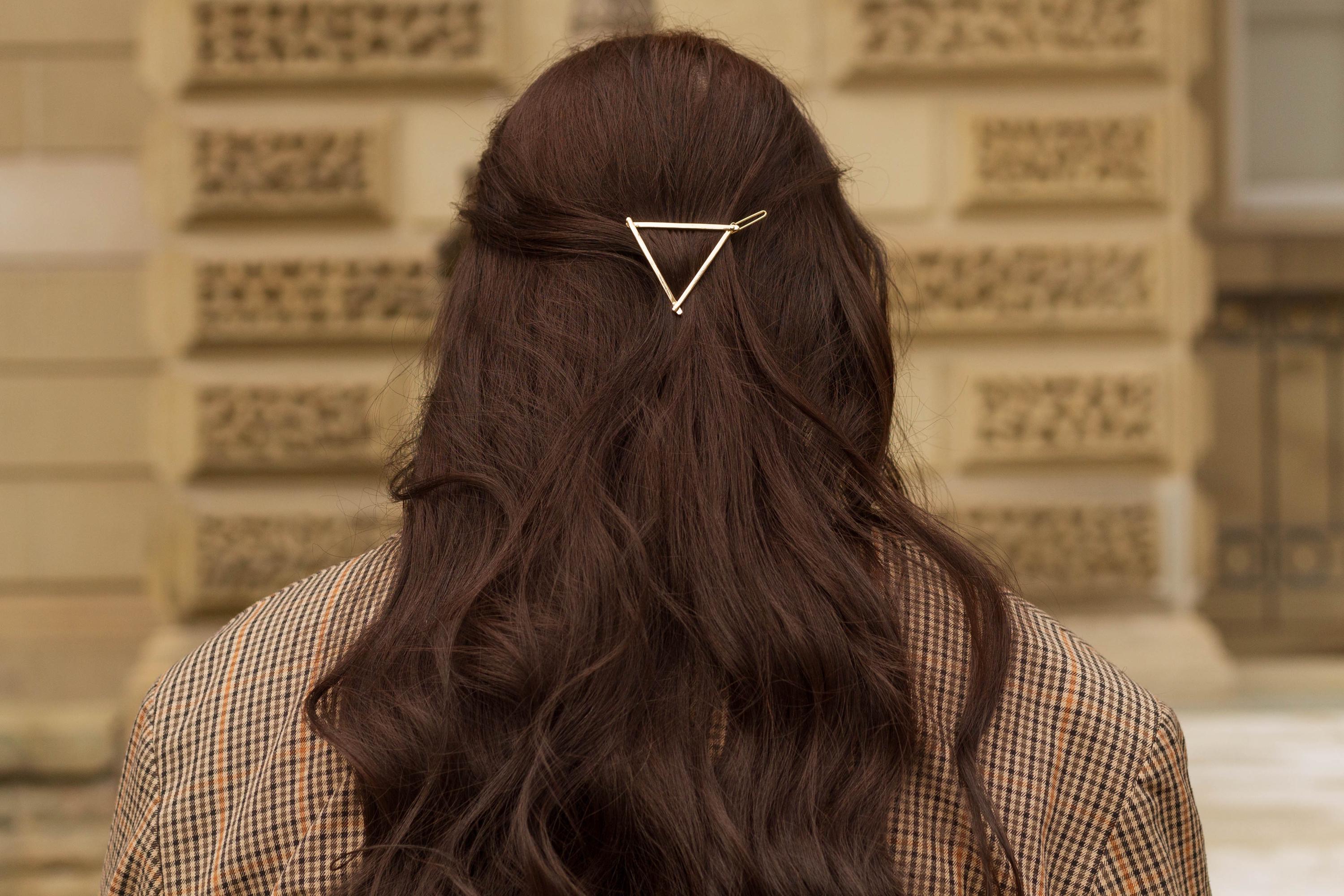 Metal Triangle Hair Pin | Metal Hair Accessories | Vintage Hair ...