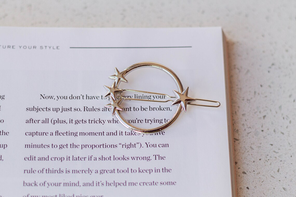 Metal Circle Hair Pin With Star Details | Metal Circle Hair Clip | Star ...