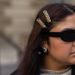 2 Pc Gold Chain Hair Clips | Vintage Hair Accessories | Chain Hair ...