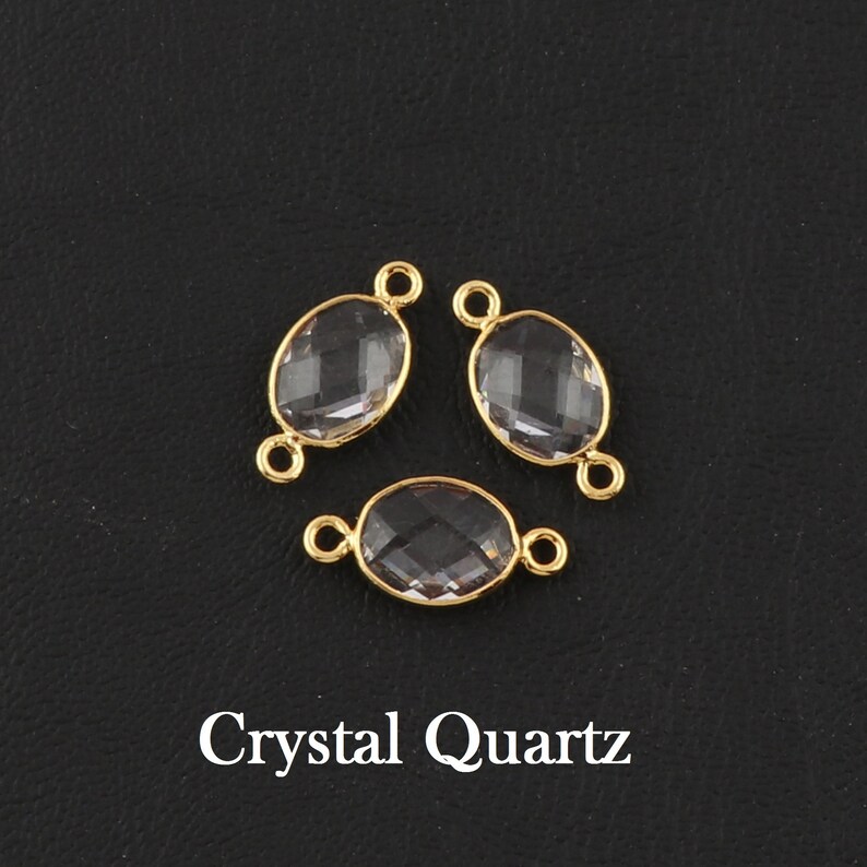 Choose Gemstone Bezel Connector, Gold Plated Bezel Setting Charms ...