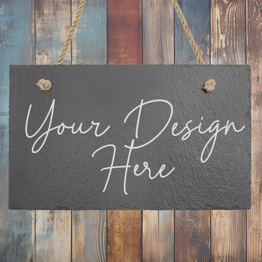 Laser Engraved Slate No Soliciting Sign: Custom Home Decor - Etsy