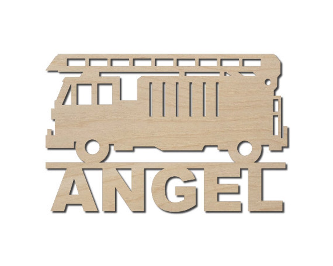 Fire Truck Name Wall Decoration (wood) - Etsy