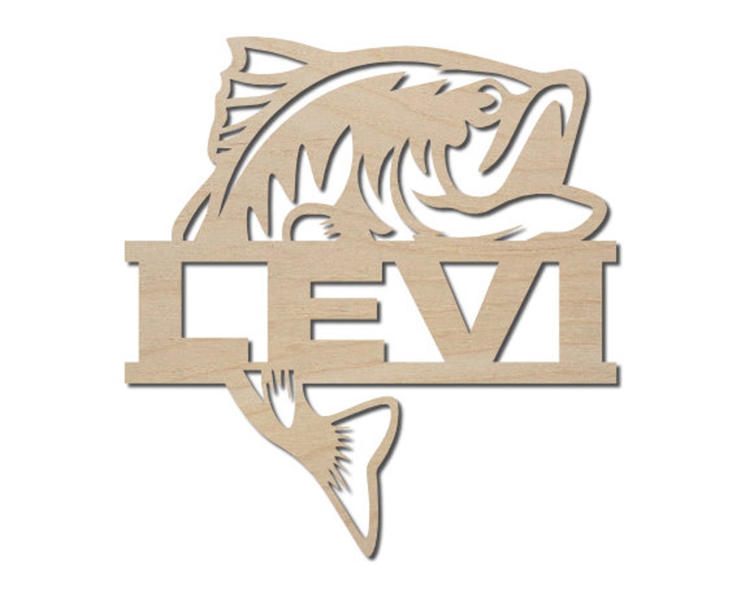 Wood Fish Wall Sign, Bedroom Door Sign, Man Cave Sign, Boy Room Decor ...