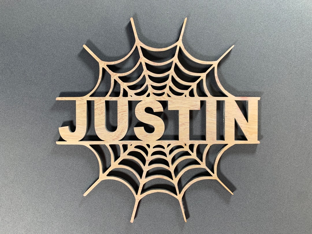 Spider Web Name Sign Boy Room Decor Nursery Decor - Etsy