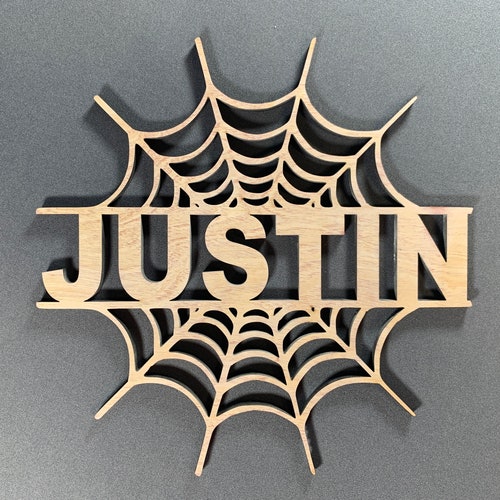 Spider Web Name Sign Boy Room Decor Nursery Decor - Etsy