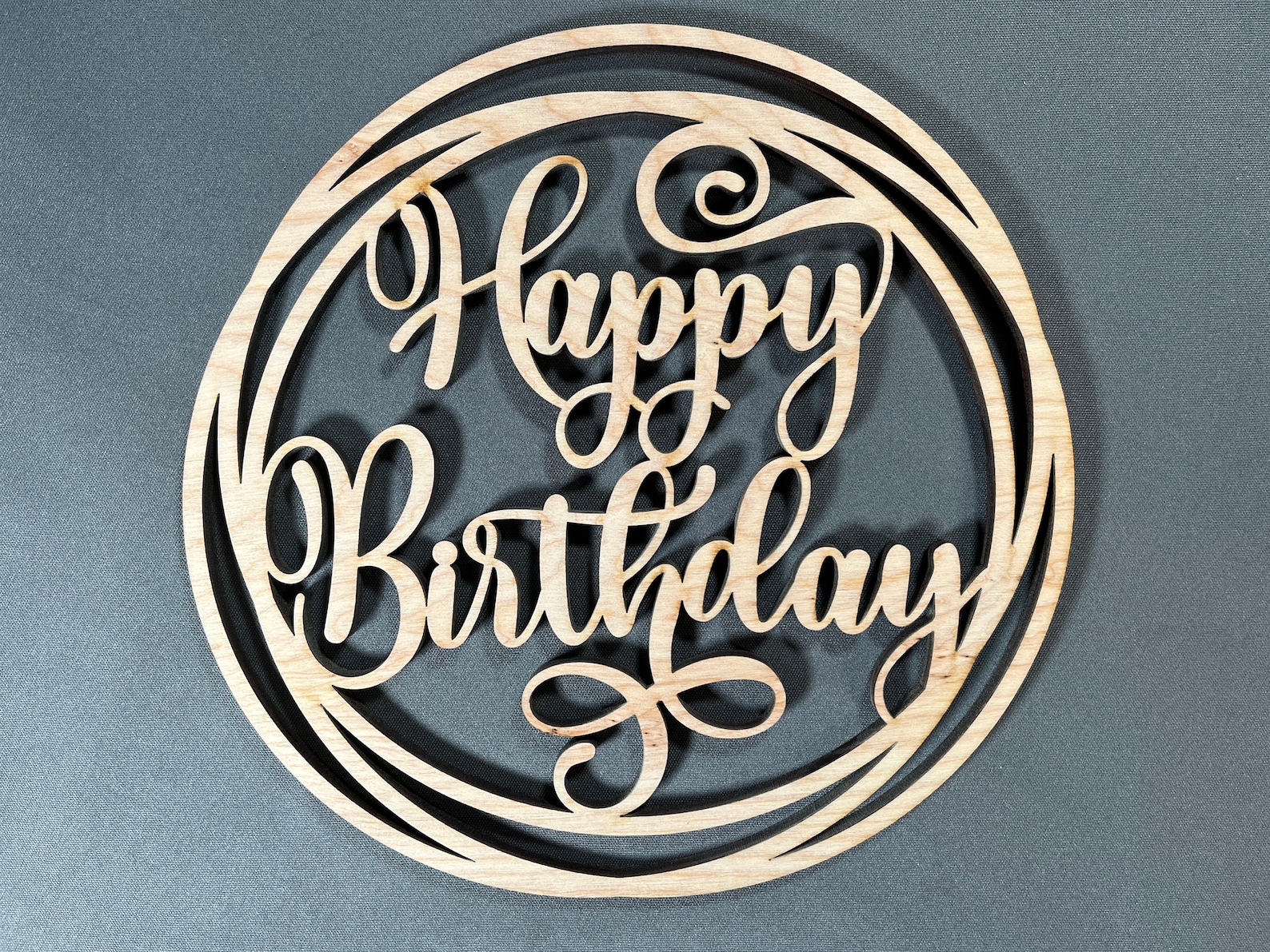 Happy Birthday Sign, Birthday Decor, Laser Cut Wood Sign, Can Be ...