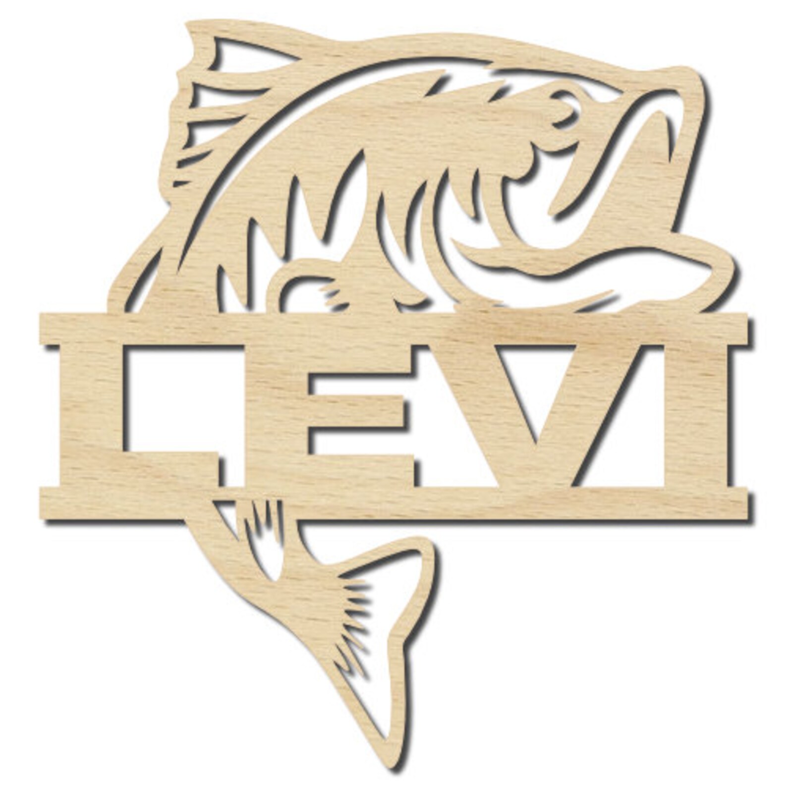 Wood Fish Wall Sign Bedroom Door Sign Man Cave Sign Boy - Etsy