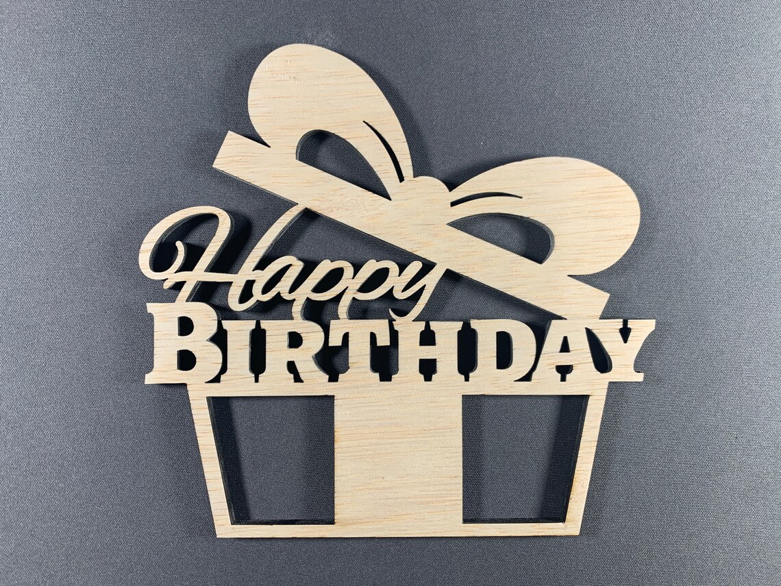 Happy Birthday Sign, Laser Cut Wood Sign, Can Be Personalize. Birthday ...