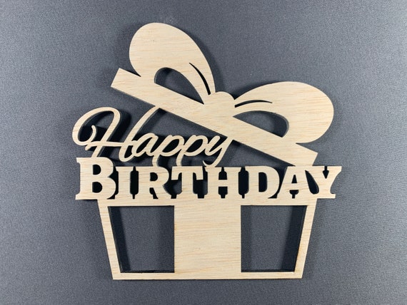 Happy Birthday Sign Laser Cut Wood Sign Can Be Personalize. | Etsy