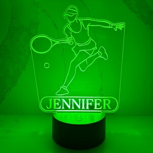 Personalized Tennis LED Night Light for Kids' Room. LED Light Base ...