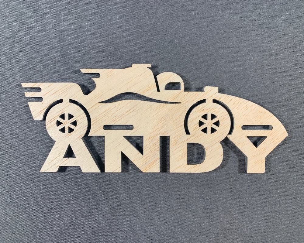 Formula 1 Wall Name Sign Race Car Bedroom Sign Boy | Etsy