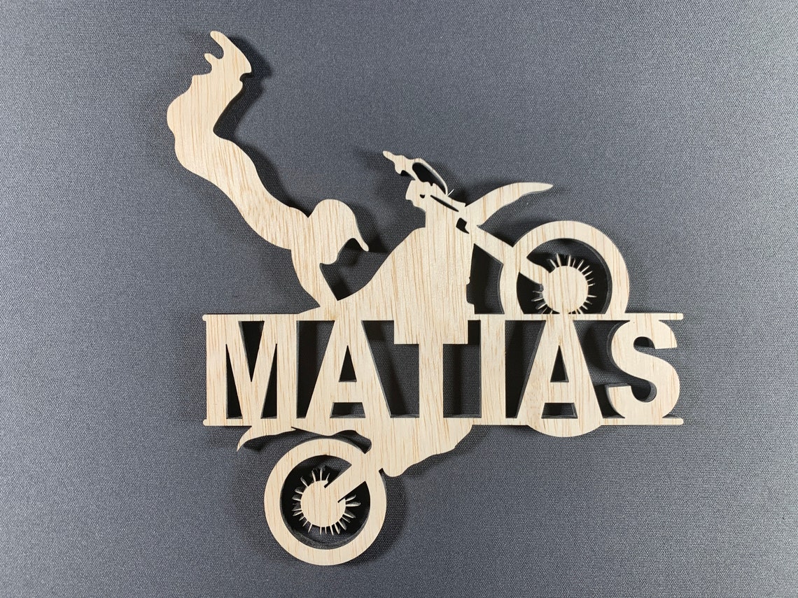 Motocross Wall Sign Bedroom Door Sign Boy Room Decor Girl | Etsy