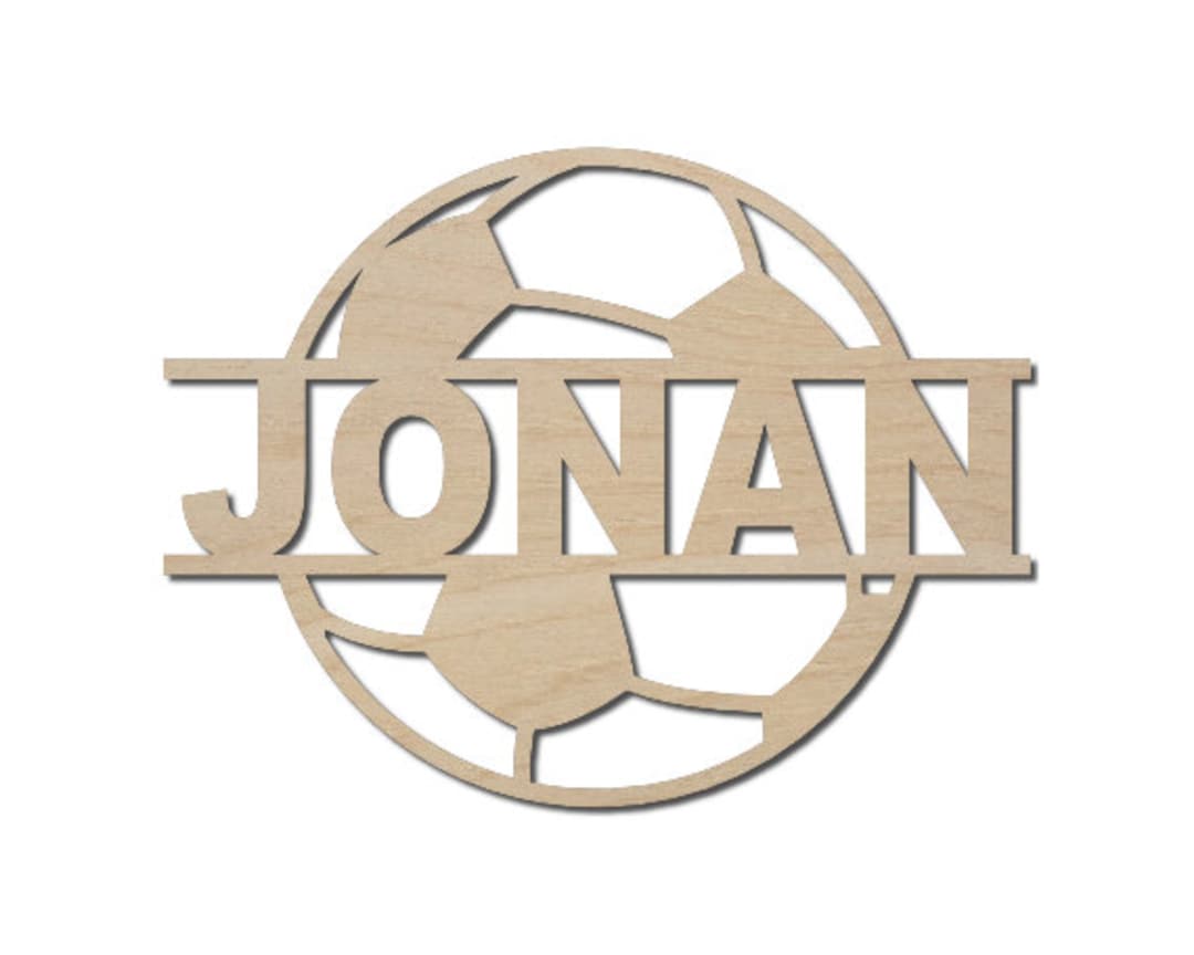 Soccer Name Cutout Wall Sign, Bedroom Door Sign, Nursery Decor, Boy ...