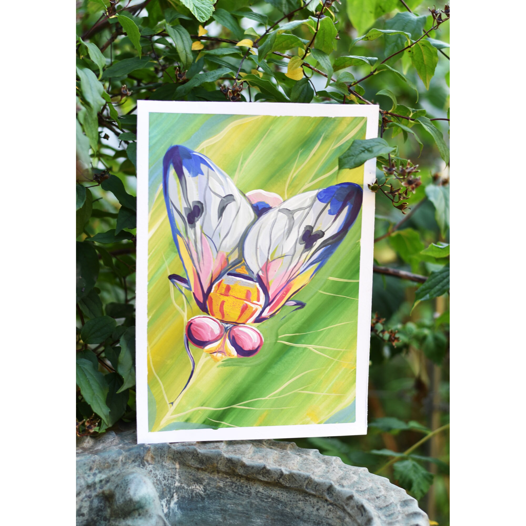 Blow Fly Painting Original Art Flytrap Painting Fly Art Work Bug Wall ...