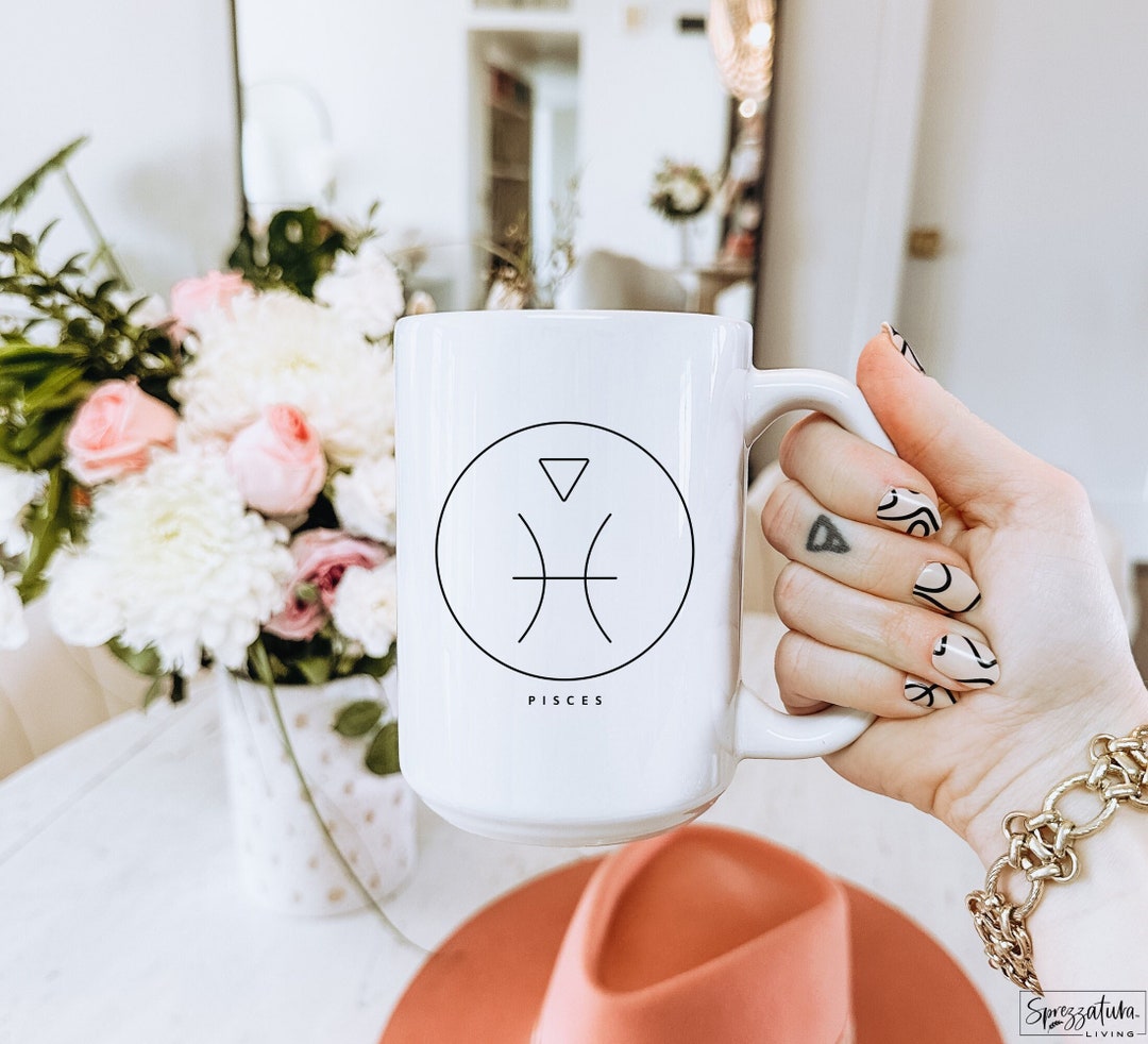 Pisces Zodiac Mug: Celestial Astrology Gift - Etsy