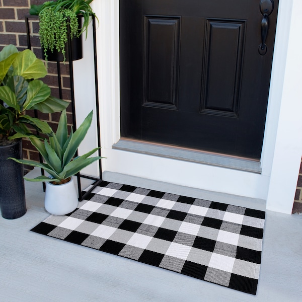 Black Buffalo Check Outdoor Decor - Etsy