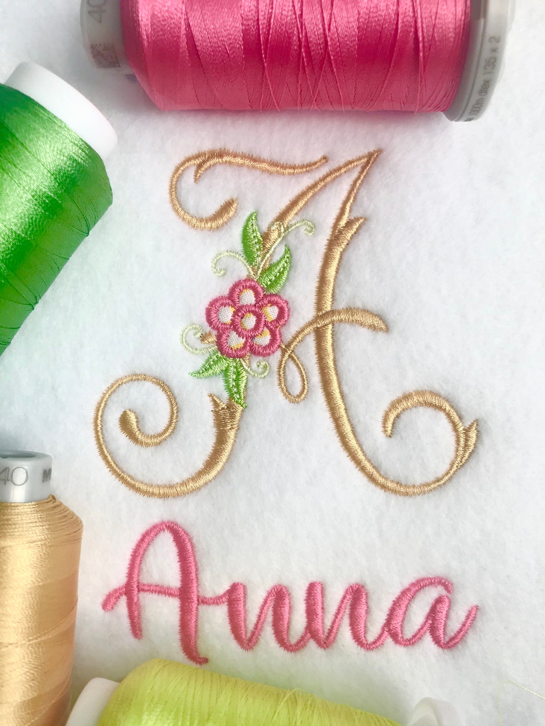 Initial With Name!! Personalized and Custom Made Embroidered Unisex ...