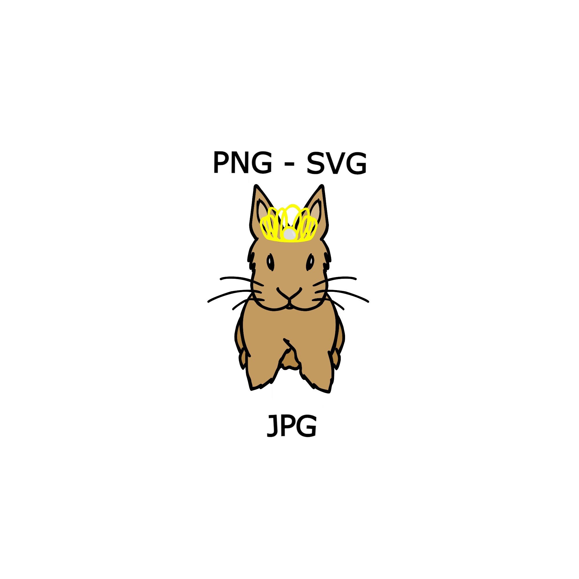 Bunny Queen SVG - Queen Bunny JPG PNG Clipart - Queen Bunny Rabbit ...