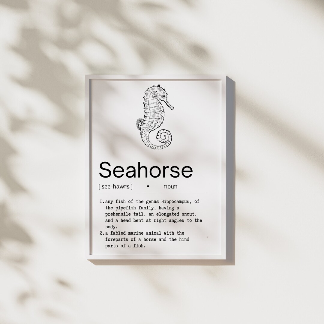 Coastal Seahorse Poster for Home Decor Premium Quality Art Print ...
