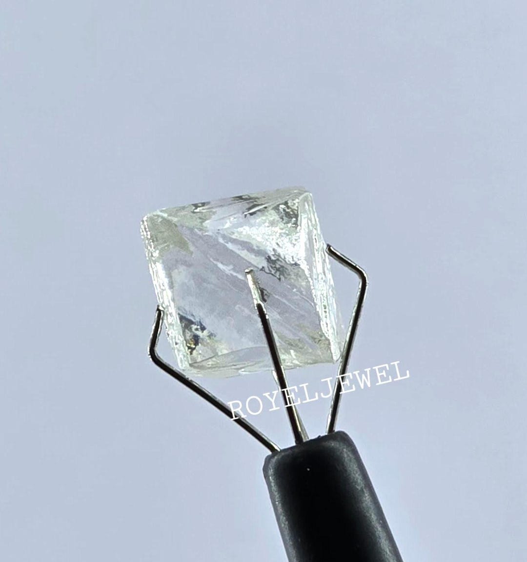 Raw White Moissanite Crystal: 9.10ct Octahedron Shape, VVS1 - Etsy