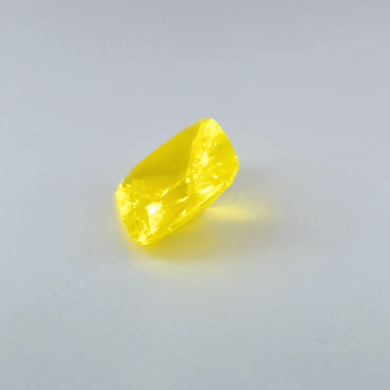Yellow Cushion Cut YAG, Lab Created Gemstone (95.15 Ct, 27mm) - Etsy