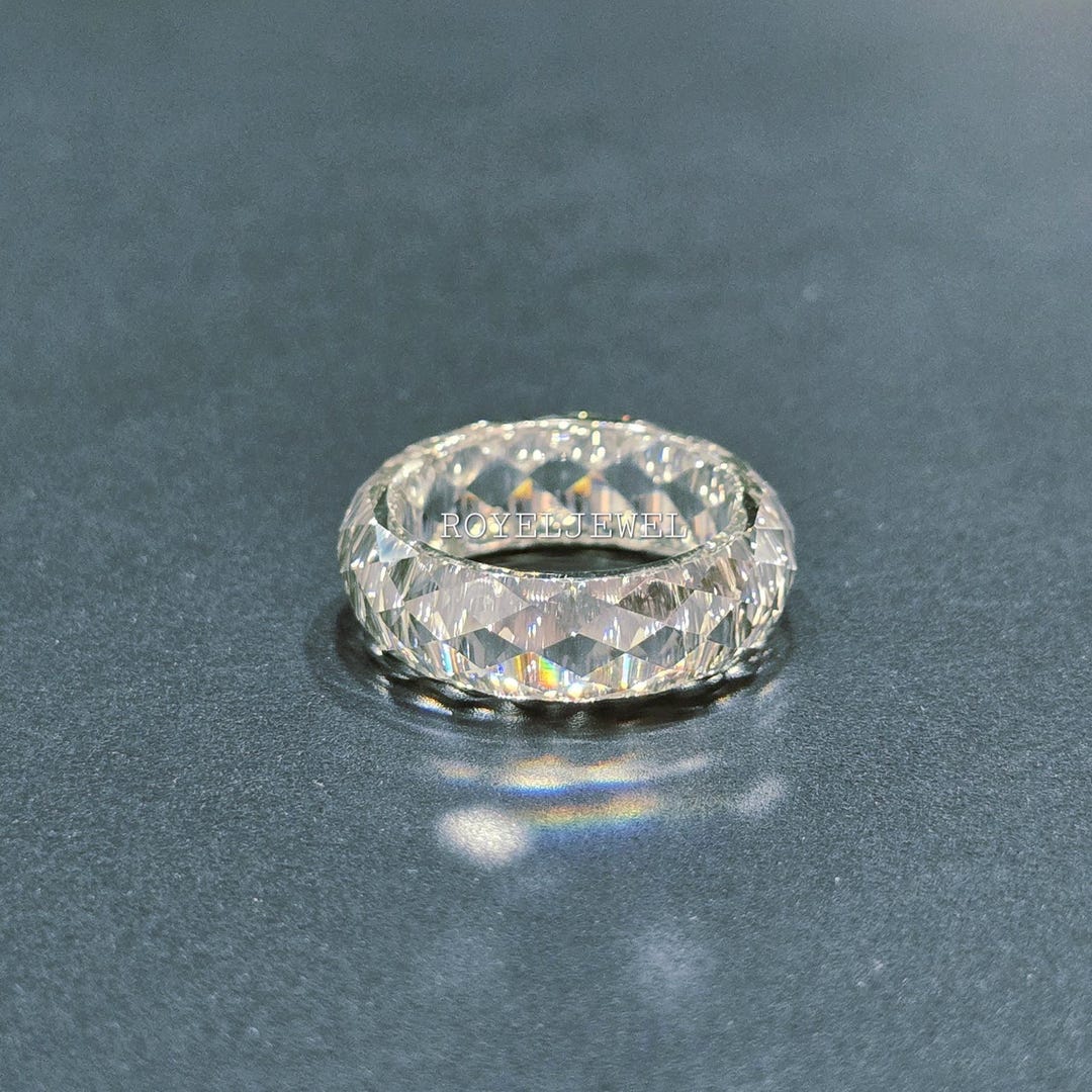 15ct to 25ct Lab Grown Diamond Band , Lab-grown Carved Single-crystal ...