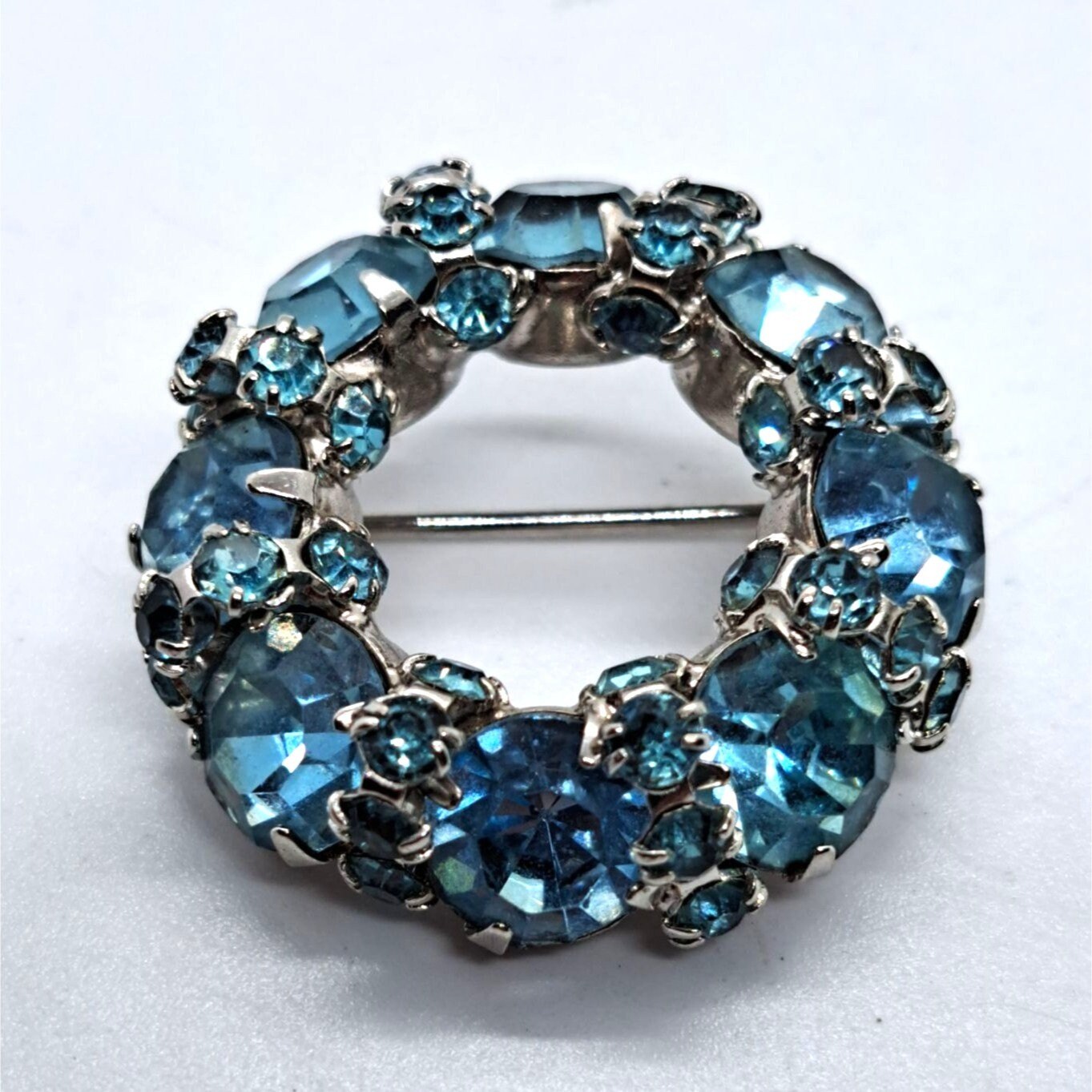 Vintage Warner Baby Blue Stone Pin Brooch 1.25 - Etsy
