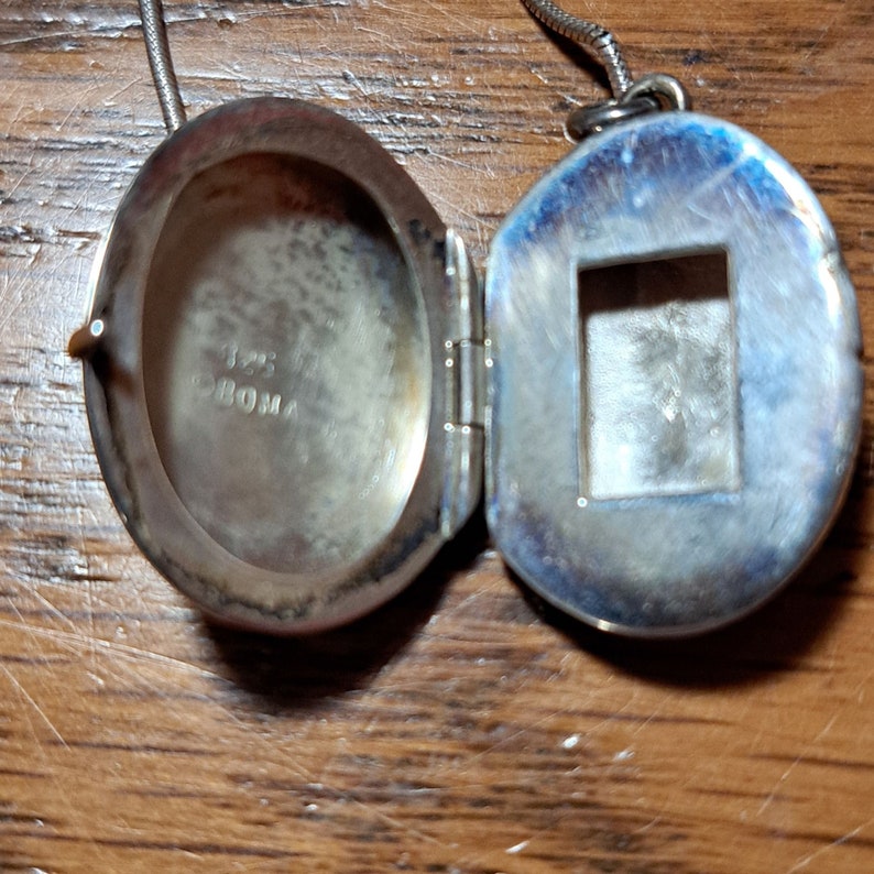 BOMA Sterling Photo Locket With Insert Slot, ACI 925 Sterling Chain - Etsy