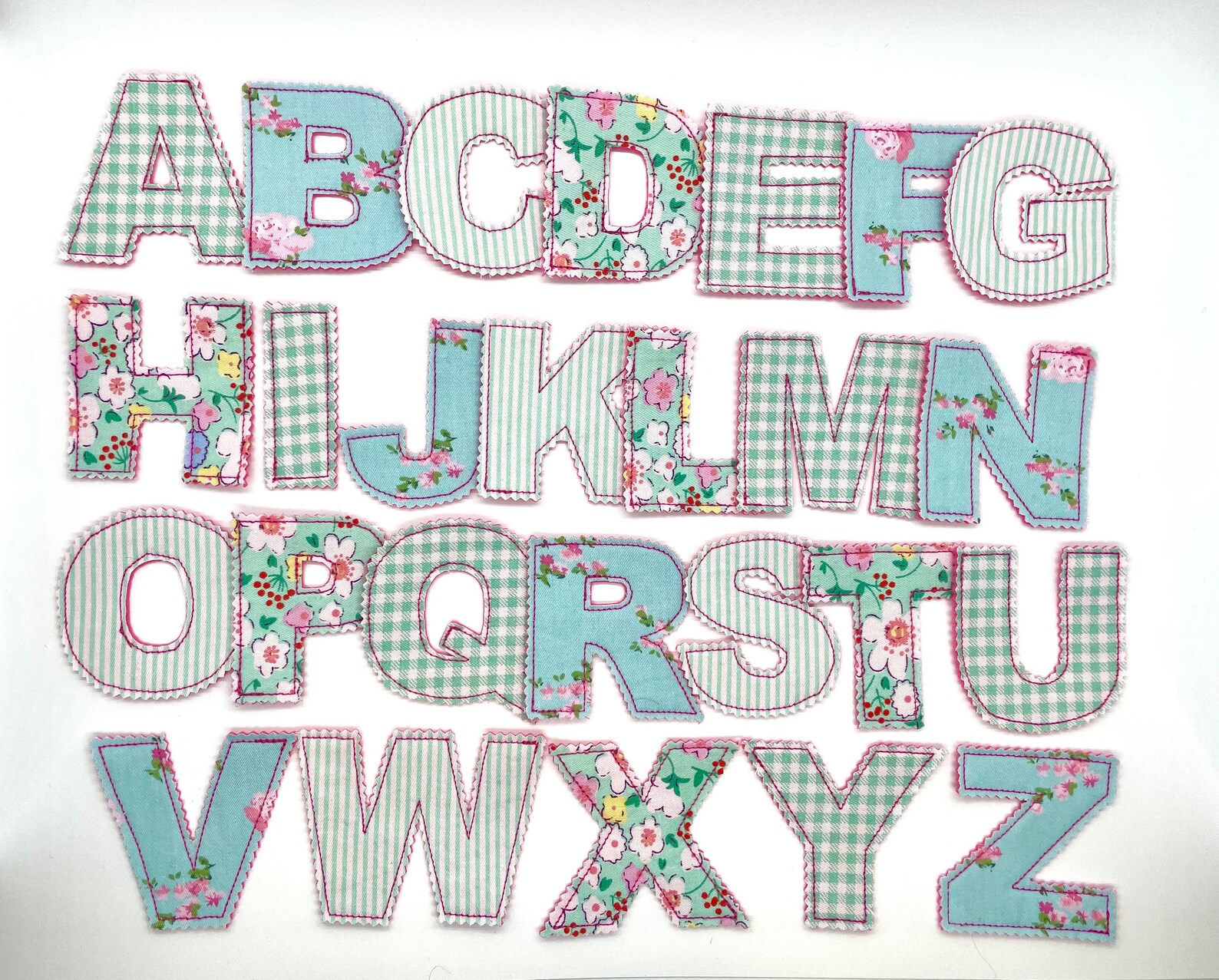 Felt Alphabet Fabric Letters Learning at Home Mint Blue | Etsy