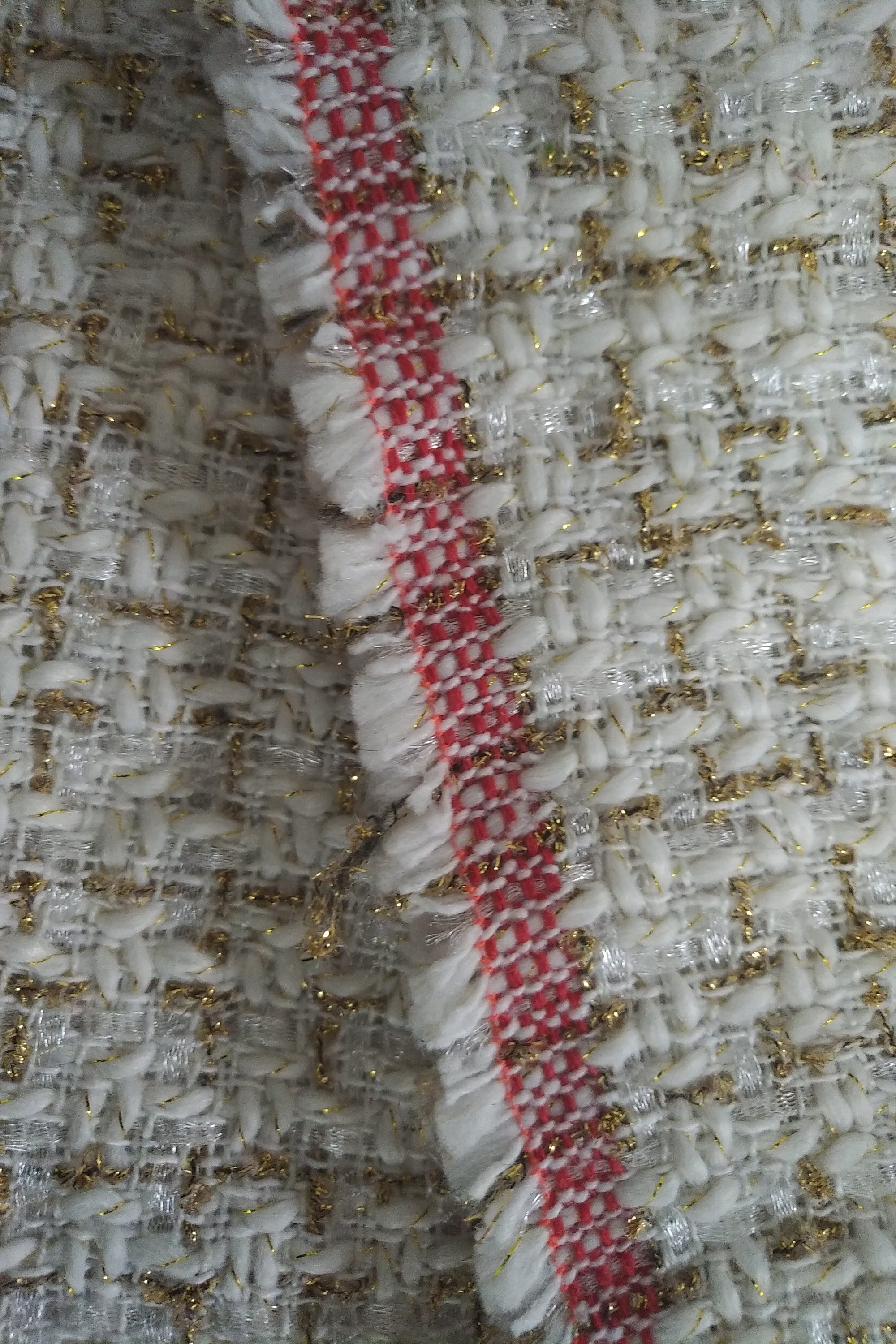 Cream Boucle Fabric With Gold Lurex - Etsy