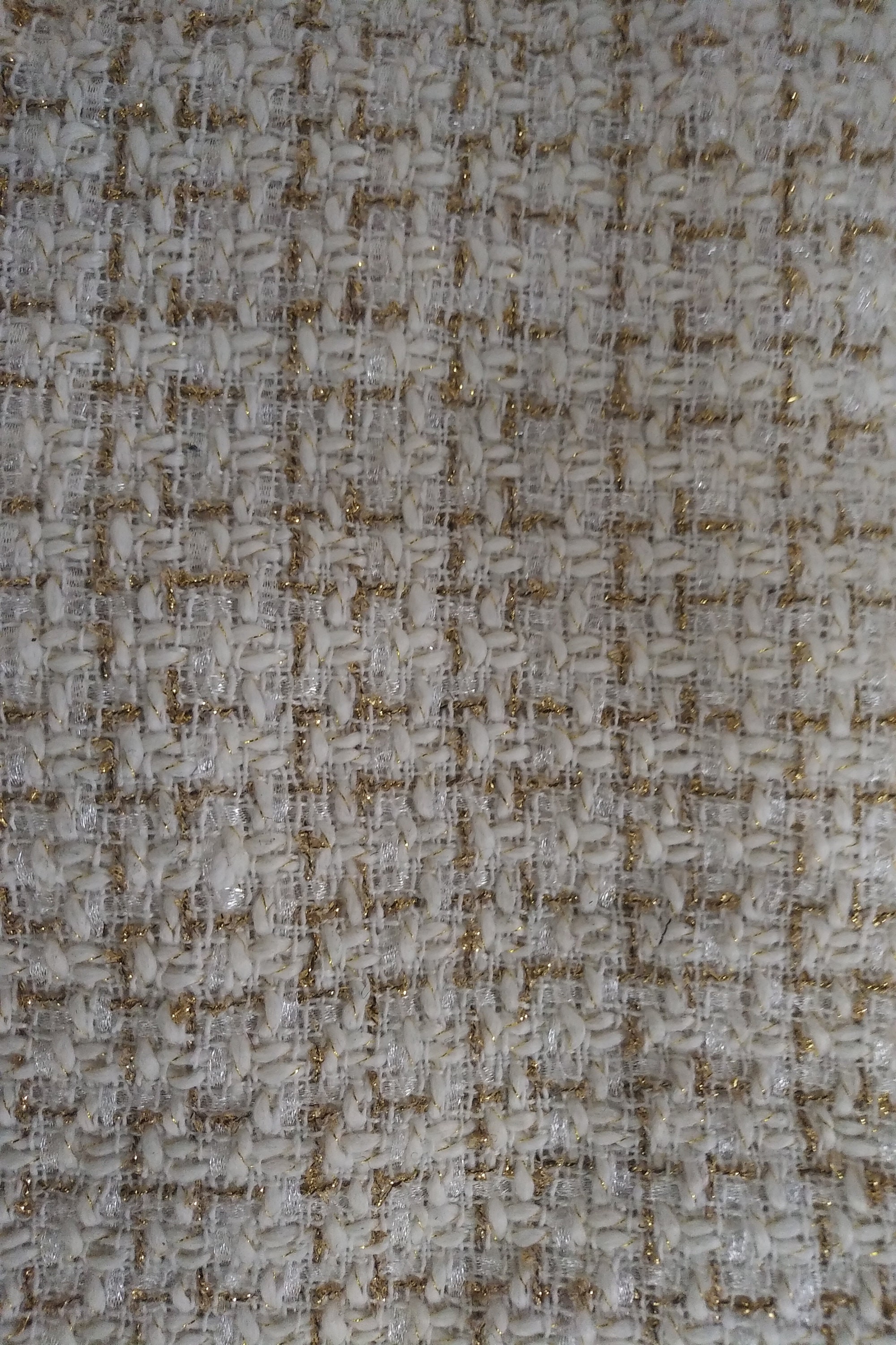 Cream Boucle Fabric With Gold Lurex - Etsy