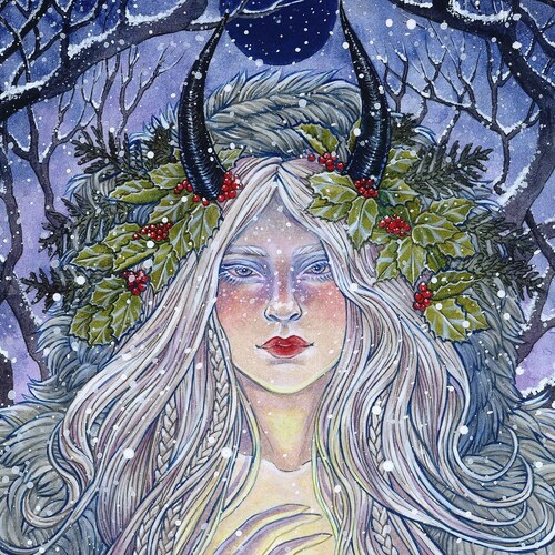 Snow Queen 11x14 Fine Art Print Pagan Mythology Bohemian Yule - Etsy