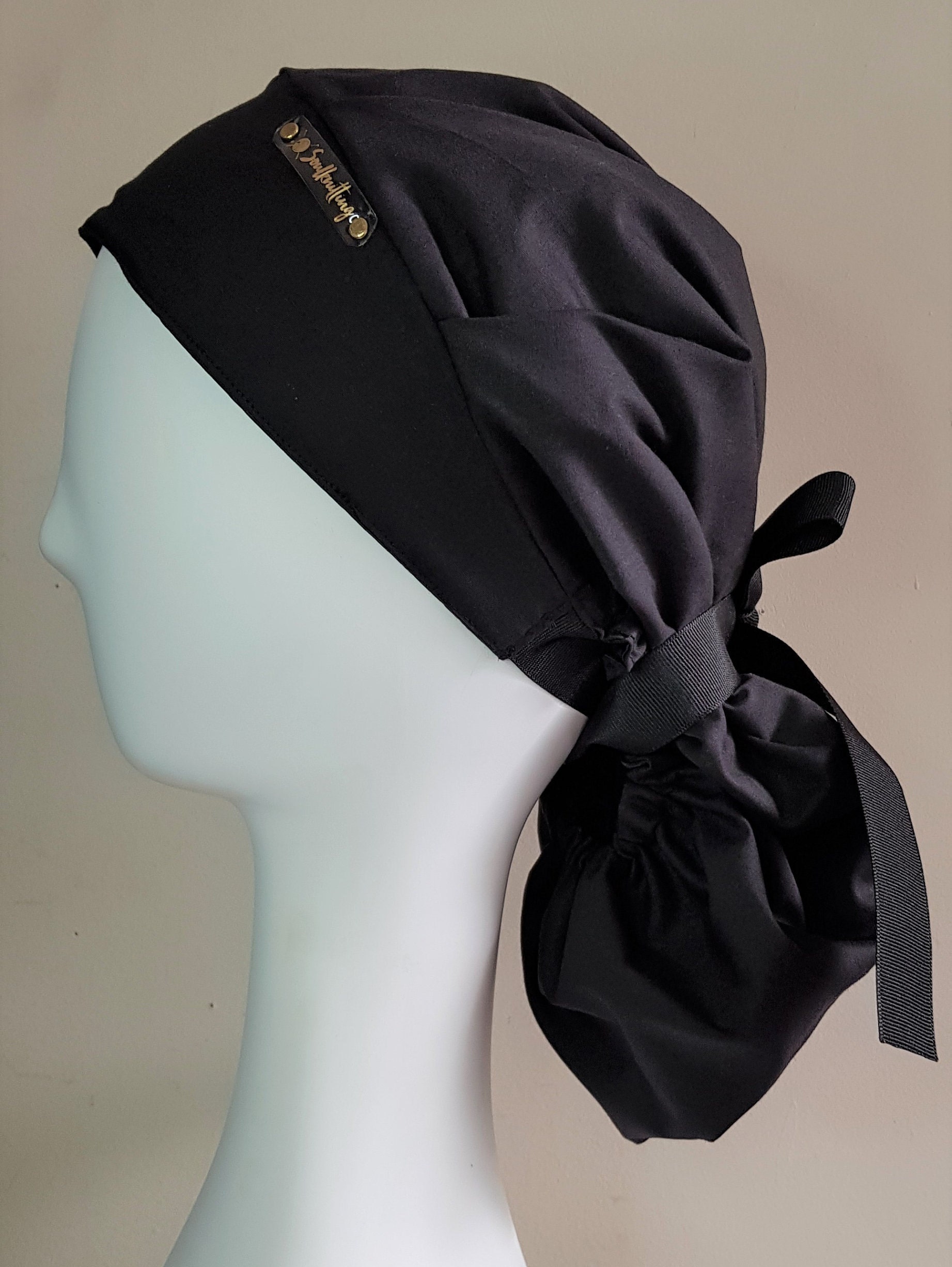 Sating Lined Cap Snug Fit 100% Cotton Crown Solid Black - Etsy UK
