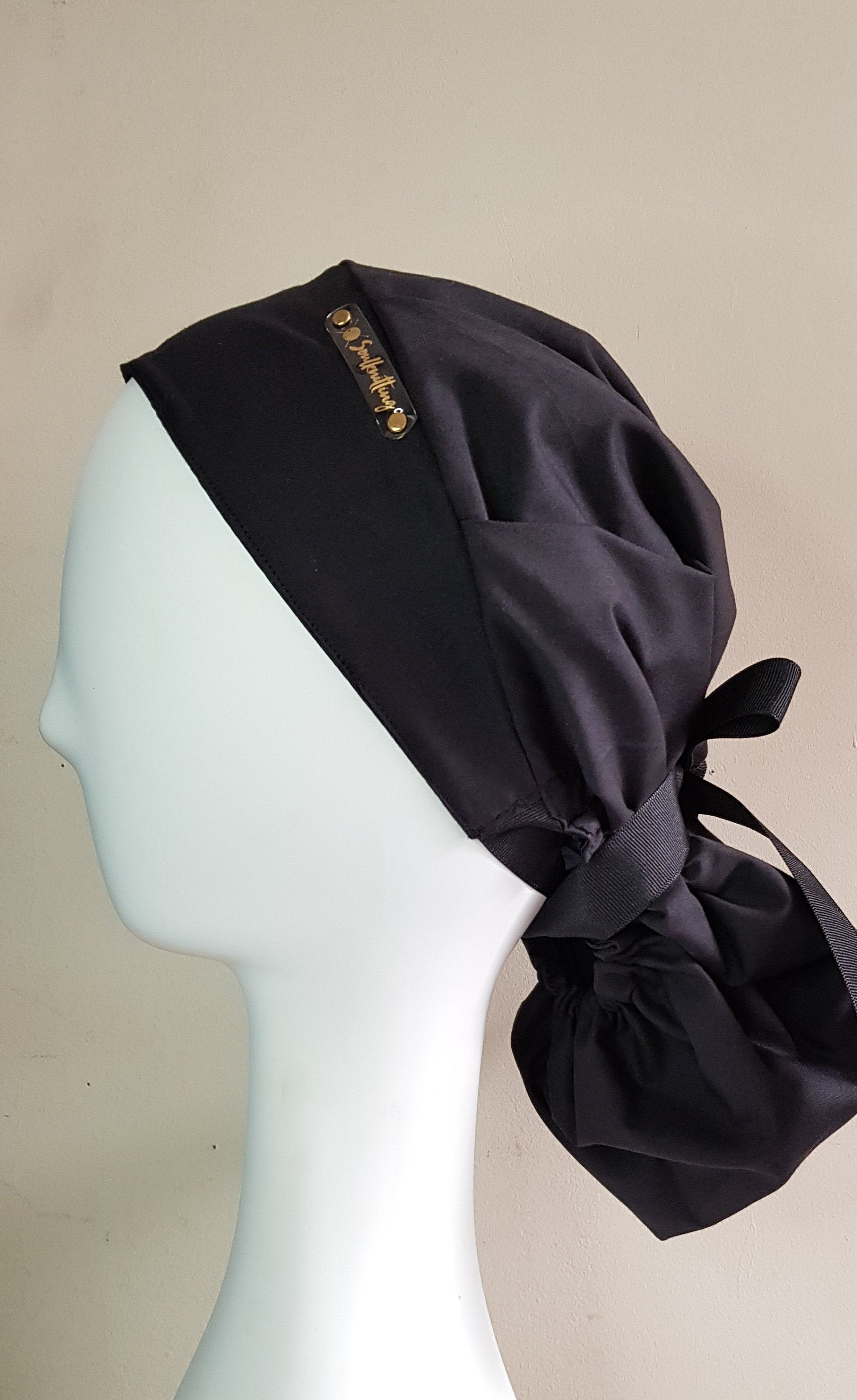 Sating Lined Cap Snug Fit 100% Cotton Crown Solid Black - Etsy