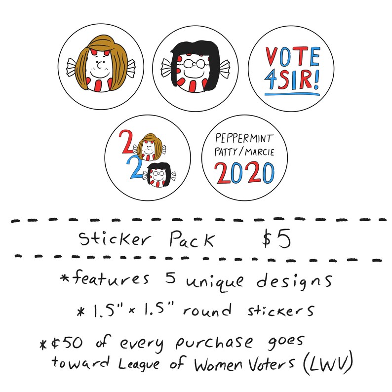 Peppermint Patty / Marcie 2020 Sticker Pack - Etsy