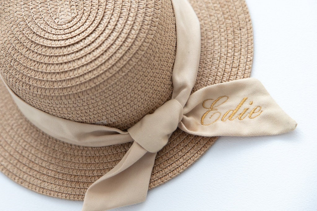 Girls Straw Hat Personalised Hat Girls Beach Hat Beach Wear - Etsy