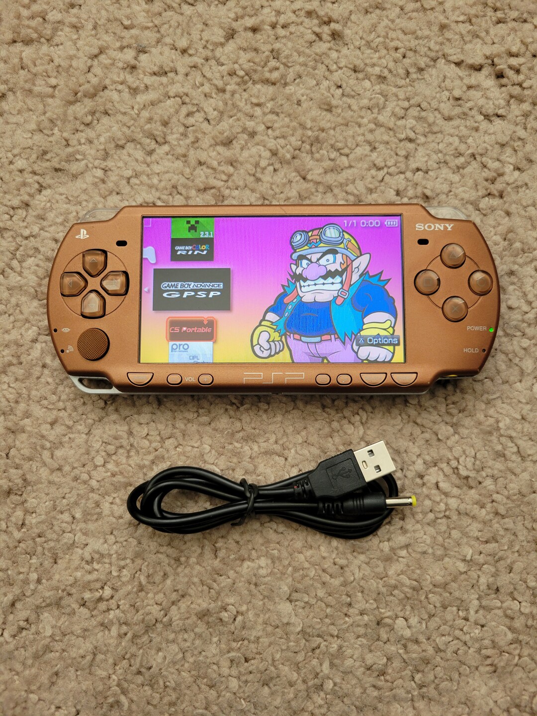 SONY PSP-2001 2000 Handheld Console brown 128GB Battery - Etsy