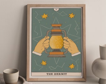 Printable Art, the Hermit Definition Print, Wall Art Prints, Tarot Card ...
