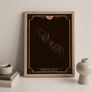 Printable Art, Temperance Definition Print, Wall Art Prints, Tarot Card ...