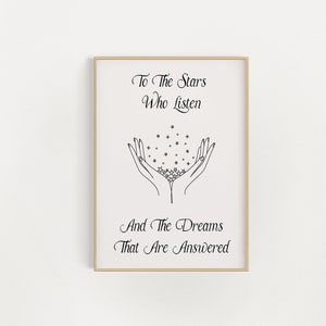 ACOMAF SJM Bookish Gift Quote Wall Art to the Stars Who - Etsy