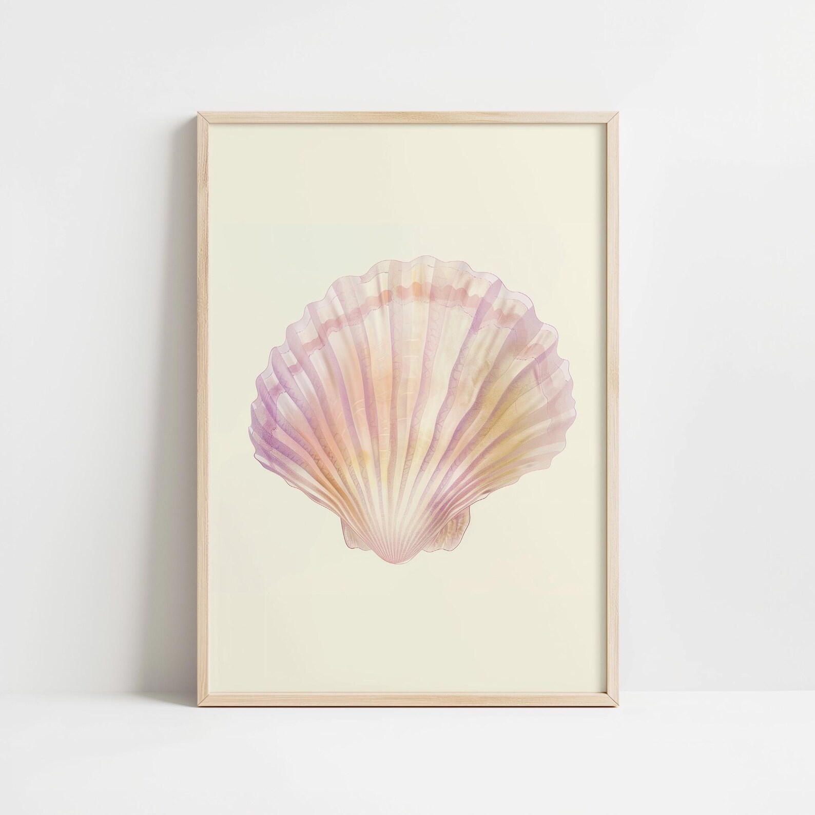 Pastel Seashell Wall Art - Coastal Nautical Decor - Beach-inspired ...