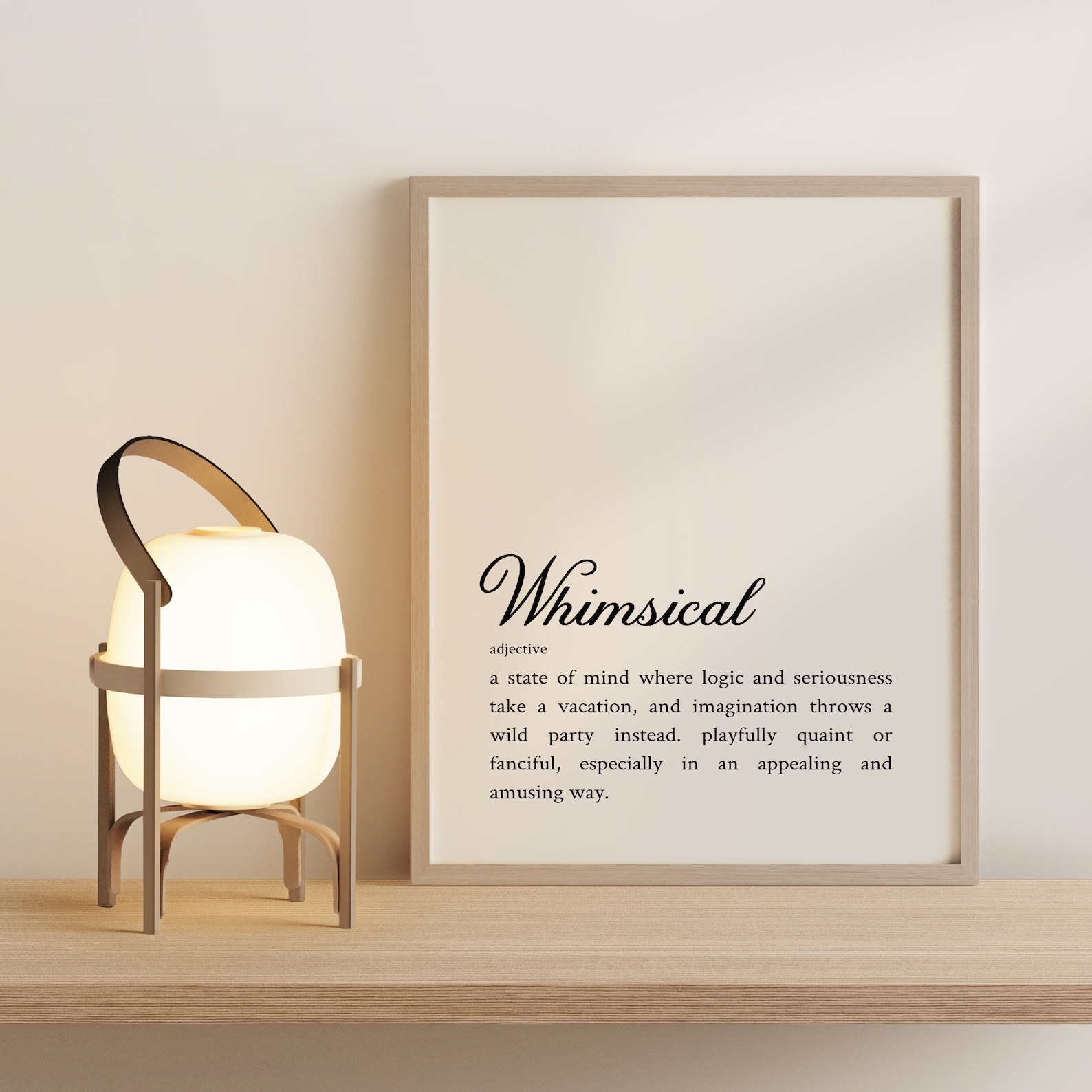 Whimsical Definition Print, Office Art, Inspirational Wall Art, Quote ...